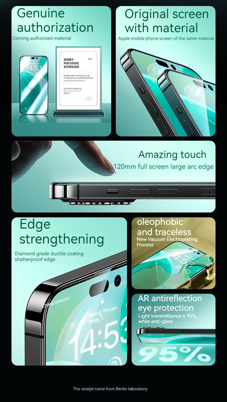 [Benks Official] Benks GlassWarrior for IPhone 14 Pro King Kong Corning ...