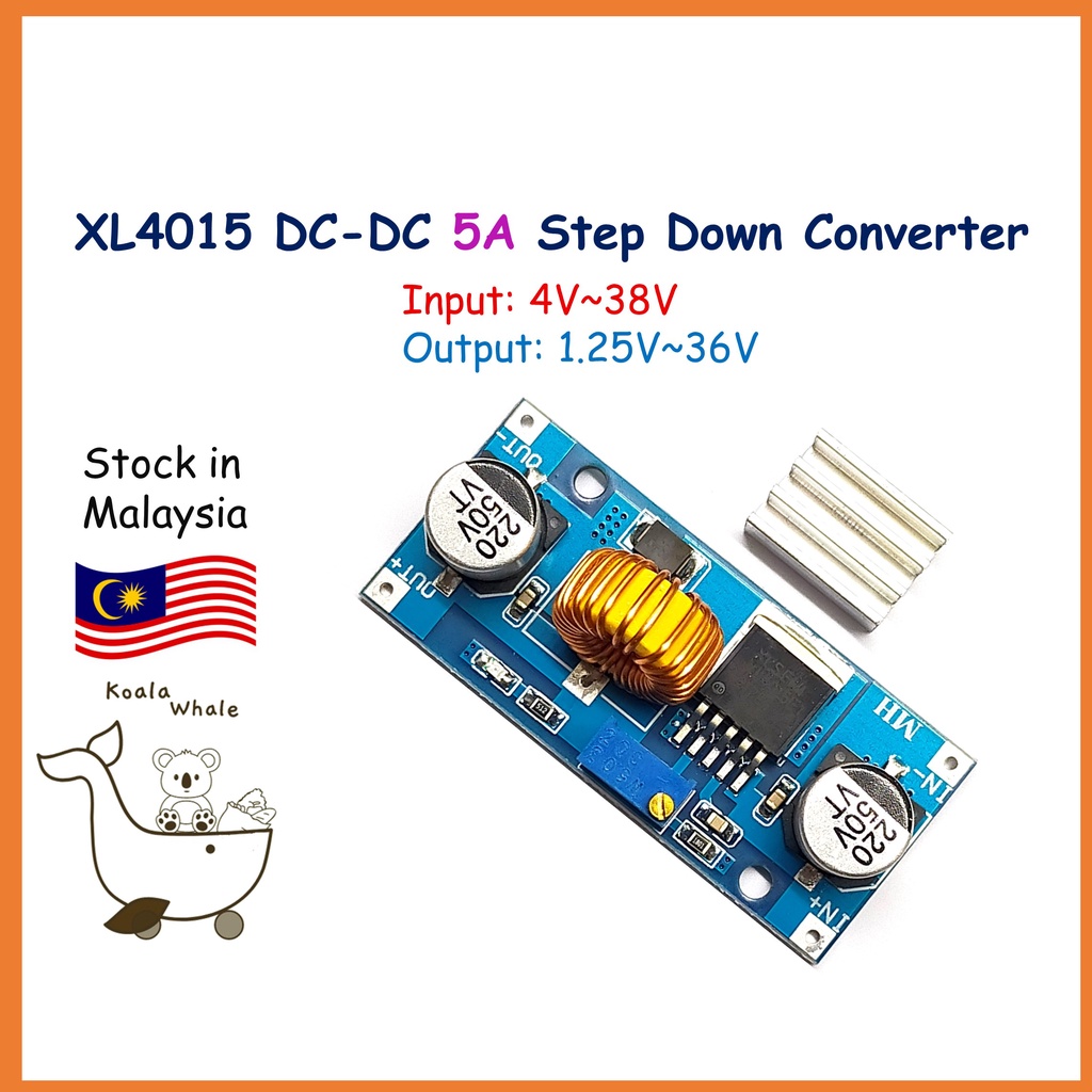 XL4015 DC-DC DC 5A Step Down Converter Voltage Buck Module | Shopee ...