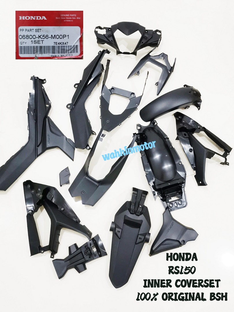 100% ORIGINAL BSH HONDA RS150 V1 V2 RS BLACK INNER FULL BODY COVERSET COVER SET ORI K56 | Shopee ...