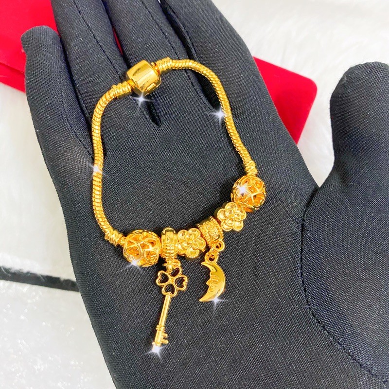 PANDORA FULL GOLD , MIX CHROME , 3 COLOUR SET CHARM , BEADS , STOPPER ...