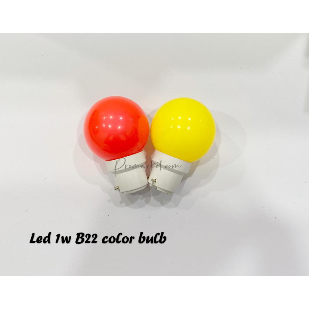 LLT Led Color Bulb B22 1W Ping Pong Pin Type Decoration ( Red Yellow ...