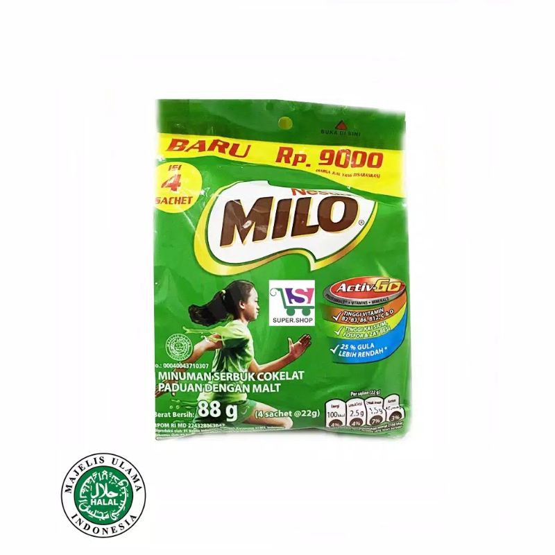 Nestle Milo Activ Go Bag (4Pcs x 22gr) | Shopee Malaysia