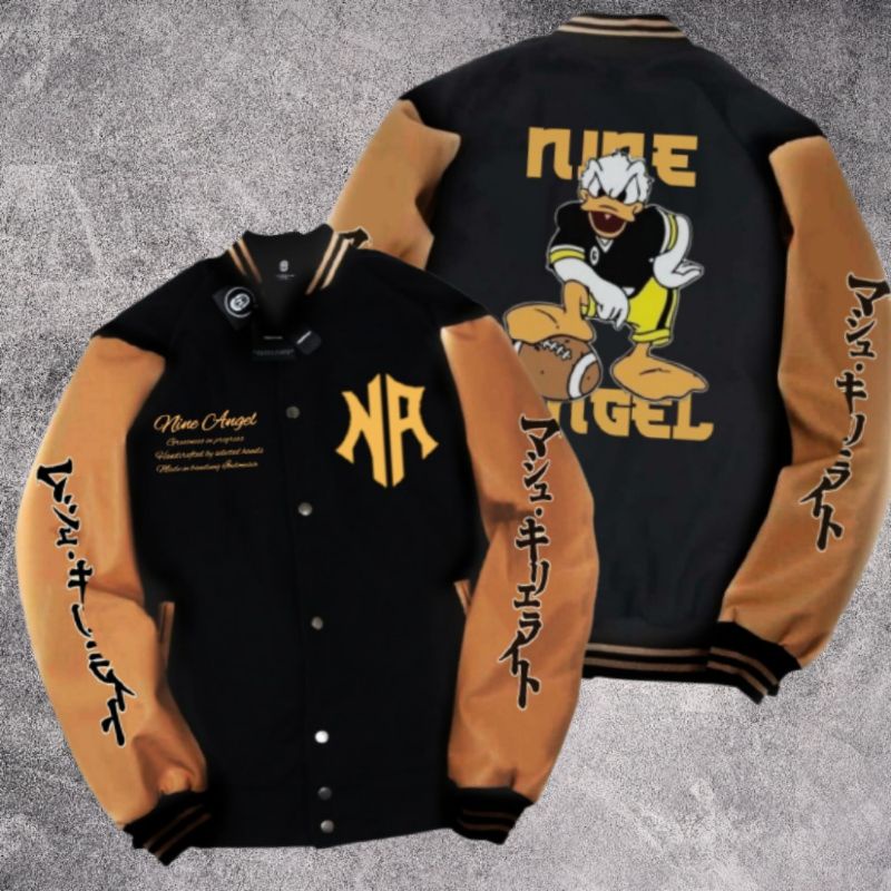 Varsiti Baseball Jacket Original Thick Material Donal Duck | Shopee ...