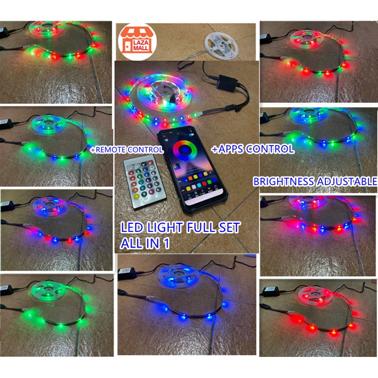 FULL SET led patch light bluetooth +APP controller three-color soft ...