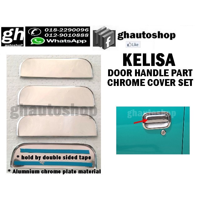 KELISA door handle part chrome cover set (4pcs) | Shopee Malaysia