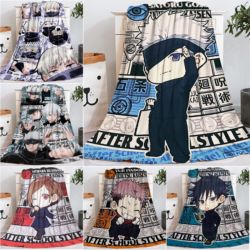 4 Size Gojo Satoru Flannel Blanket Japanese Anime Jujutsu Kaisen Single ...