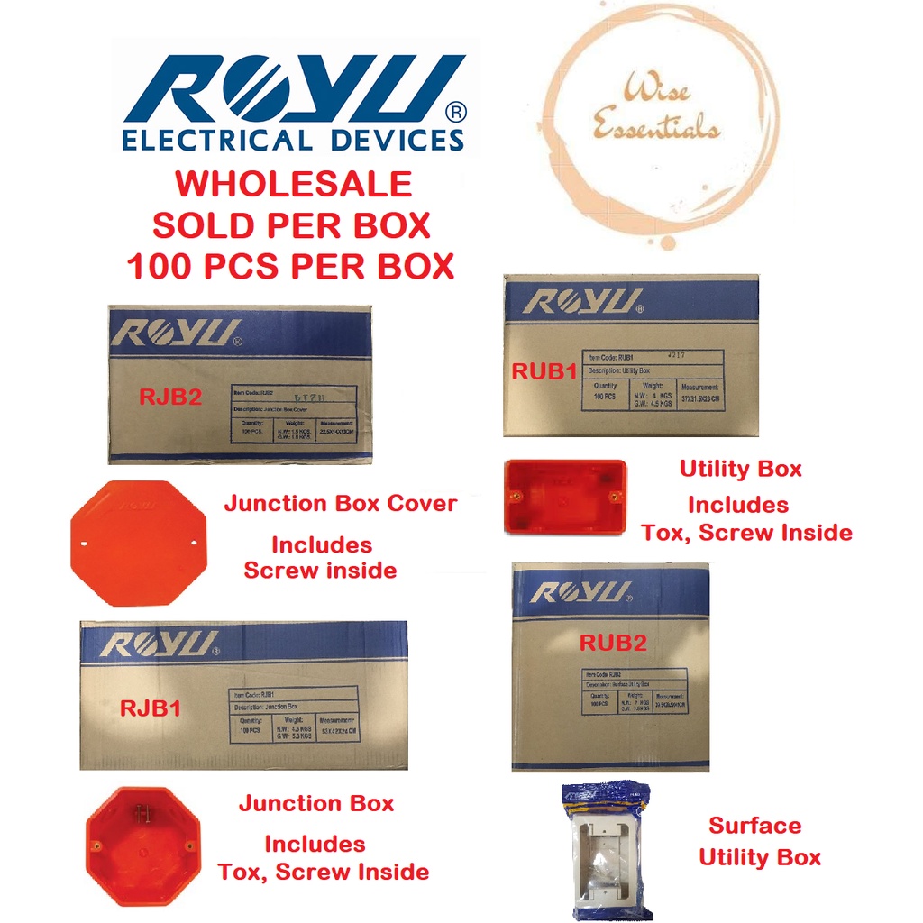 ROYU Junction Box, Junction Box Cover, Junction Utility Box, Surface ...