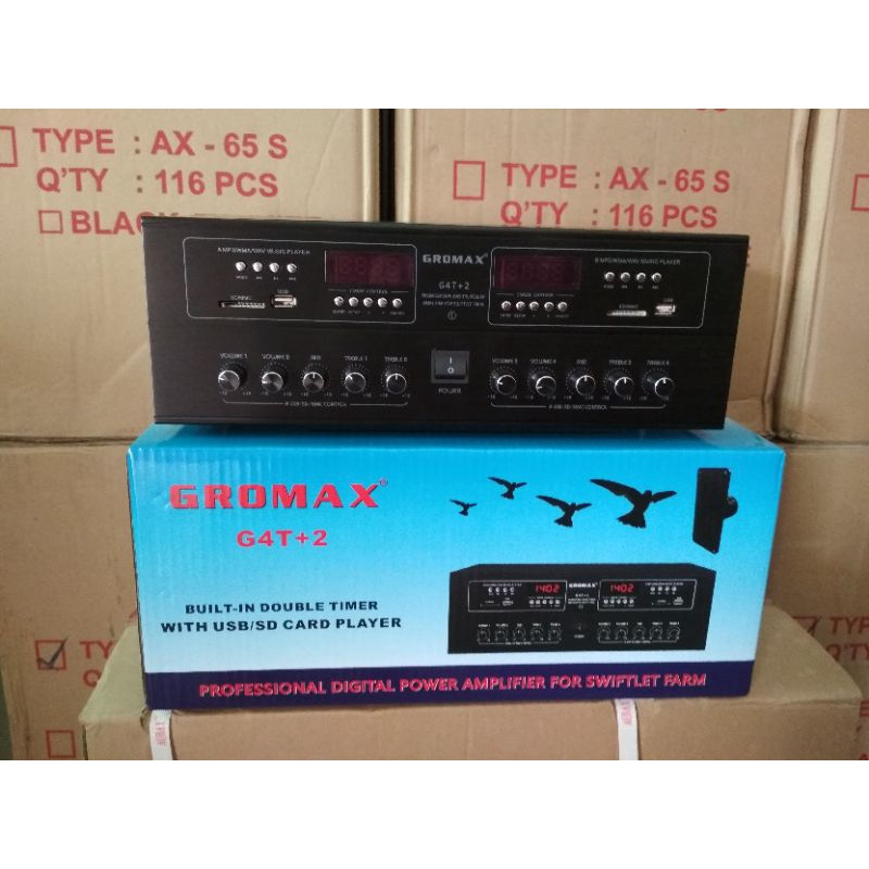 Gromax amplifier G4T + 2 (build in 2 timer) | Shopee Malaysia