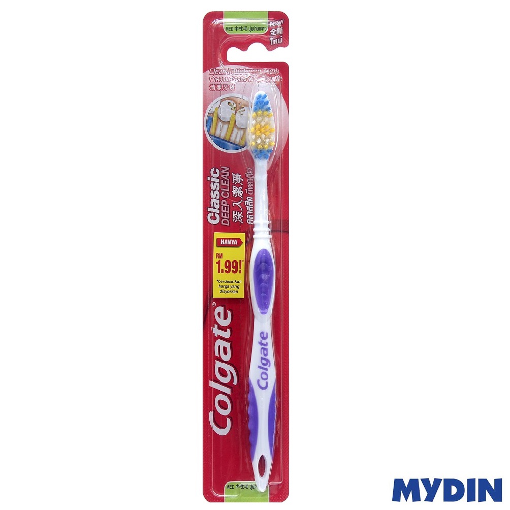Colgate Classic Deep Clean Toothbrush Medium Assorted Colour | Shopee ...