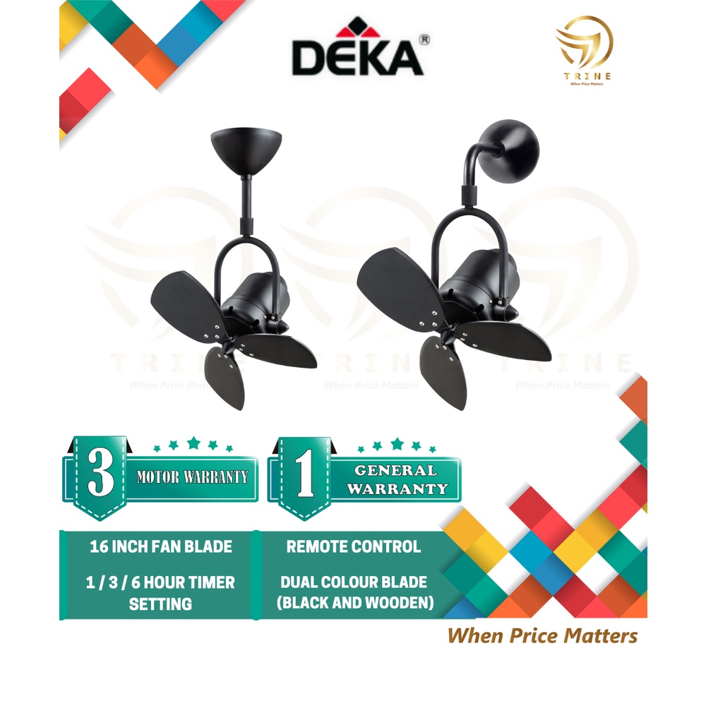 DEKA SPEEDO MDC3 16INCH REMOTE CONTROL DUAL MOUNTING WALL / CEILING FAN ...