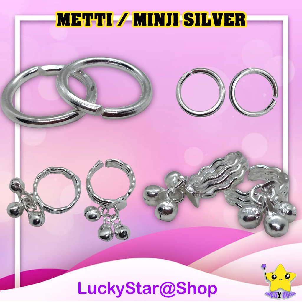 Velli minji / Silver minji / Metti / Hindu Toe Ring - Indian Wedding ...