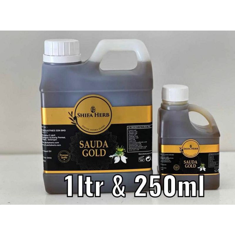 MINYAK HABBATUS SAUDA GOLD SYIFA HERB 250ML & 1LITER | Shopee Malaysia