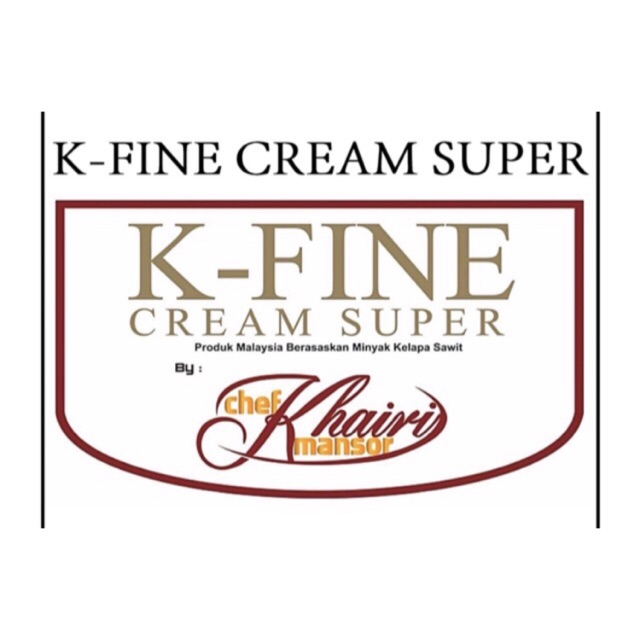 K-Fine Cream Super By Chef Khairi Mansor (Repack) | Shopee Malaysia