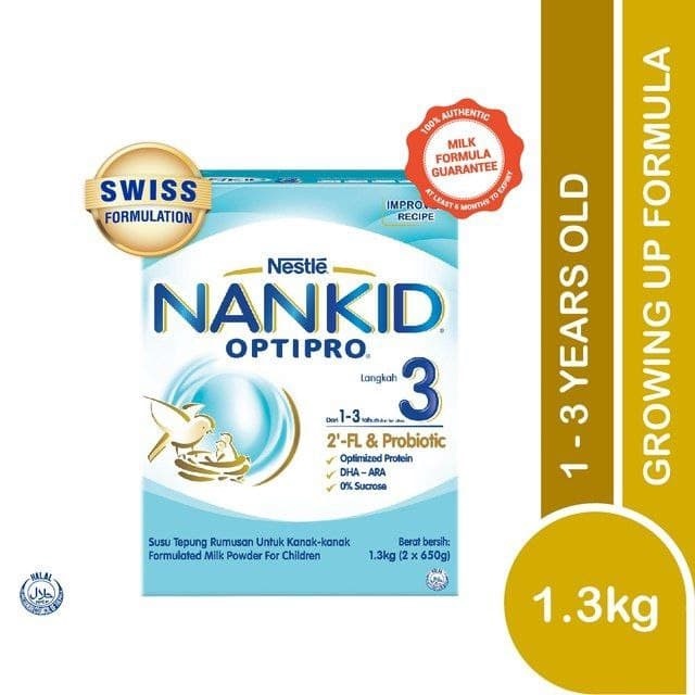 Nestle NANKID OPTIPRO Stage 3 BIB (2' -FL New Formula) 1.3kg ( 650g x 2 ...