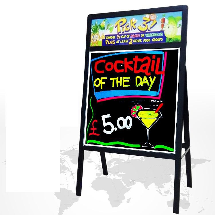 V26 60x80cm Advertising Board with Stand/Fluorescent Highlighted Hand ...