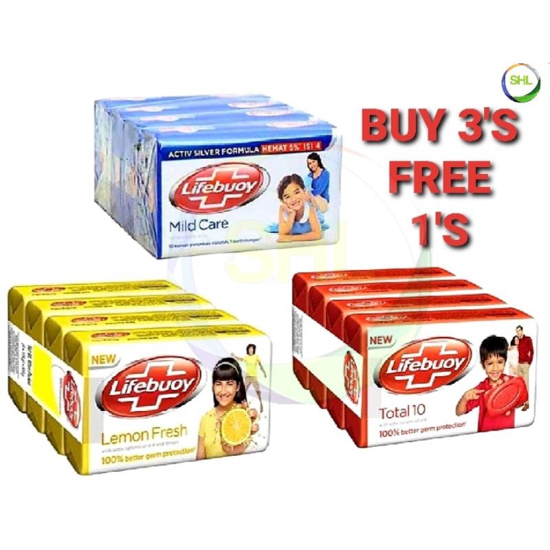 *FREE 1's* Sabun Lifebuoy 100g Antibacterial Bar Soap Silver Shield ...