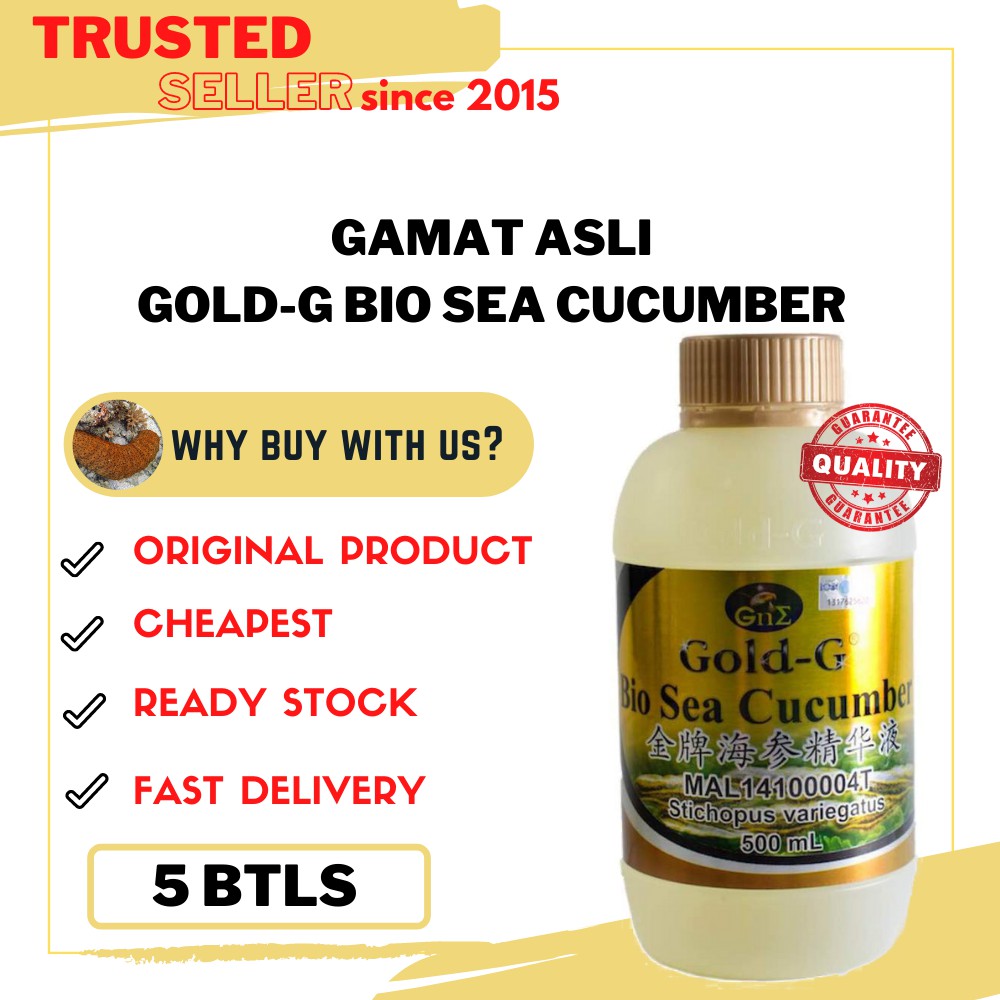 JELLY GAMAT ASLI GOLD-G ® BIO SEA CUCUMBER (5 BTLS) | Shopee Malaysia