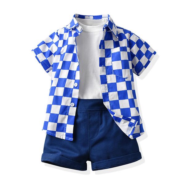 【BELLA】READY STOCK BOY FASHION CHECKERBOARD SET 男童三件式棋盘格套装 | Shopee ...
