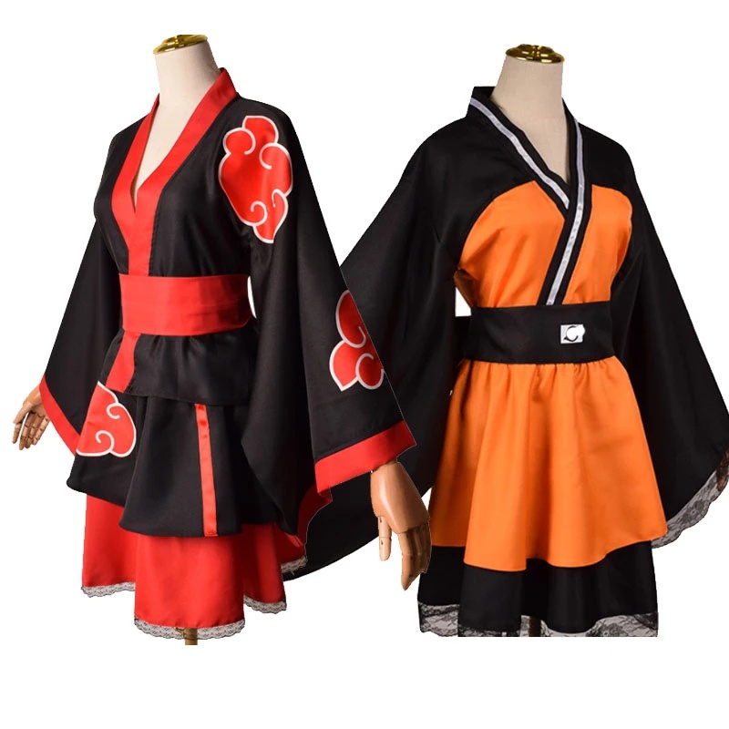 Anime Naruto Kimono Shippuden Uzumaki Akatsuki Japanese Kimono Lolita ...
