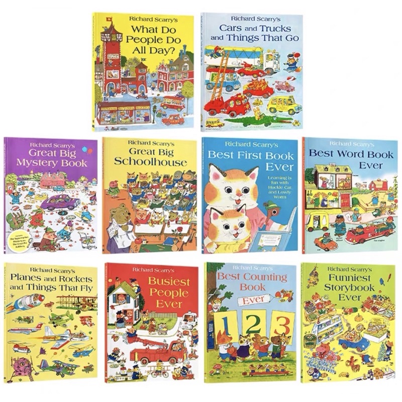 Richard Scarry Collection of 10 Picture Books | Shopee Malaysia