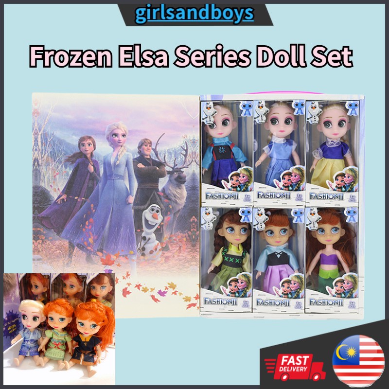 Frozen Elsa Series Doll Set 6 Inches Toddle Princess Mini Dolls Figures ...