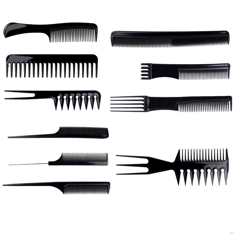 10pcs/set Styling Comb Home Salon Barber Shop Wide Tooth Comb | Shopee ...