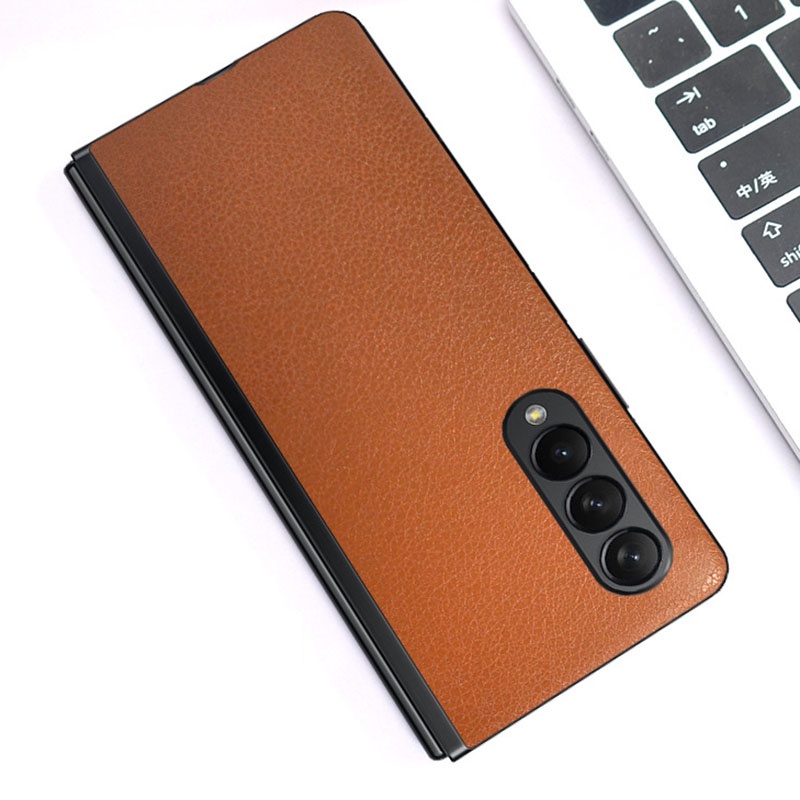 Leather Decal Skin for Samsung Galaxy Z Fold 5 4 3 2 Back Screen ...