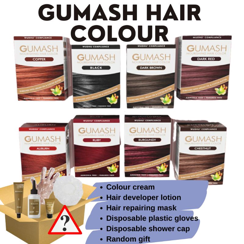 𝗚𝗨𝗠𝗔𝗦𝗛 𝗛𝗔𝗜𝗥 𝗖𝗢𝗟𝗢𝗥 𝗞𝗜𝗧 𝗛𝗔𝗟𝗔𝗟 BUY 1 FREE 5 GIFTS | NATURAL CREAM HAIR ...