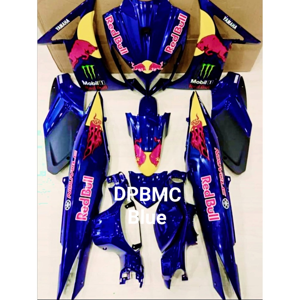 COVERSET YAMAHA NOUVO LC 135 DESIGN RED BULL SIAP TAMPAL STICKER ...