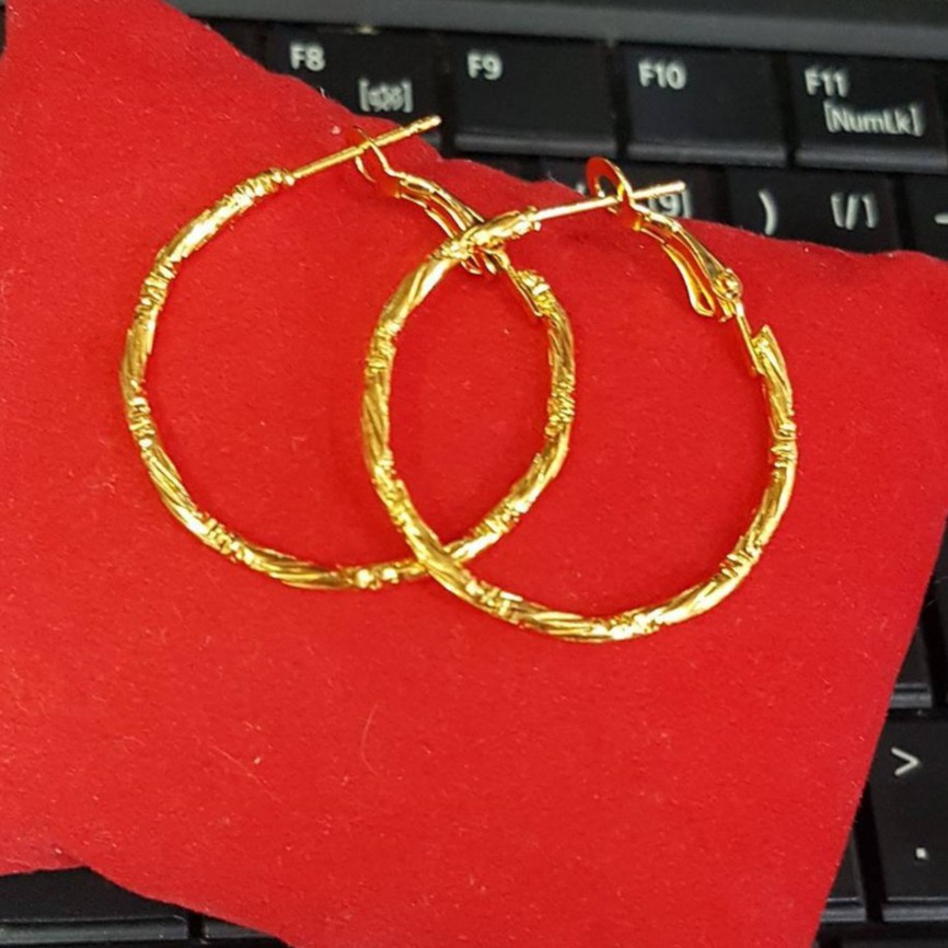 👹 SUBANG BULAT EMAS KOREA EARRING GOLD PLATED 👹 | Shopee Malaysia