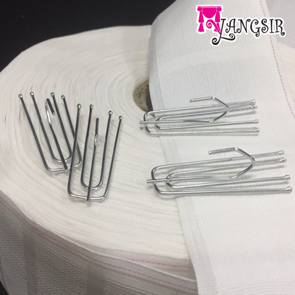 MYLANGSIR Curtain hooks/ Cangkuk Langsir Besi /Cangkuk Atas (12 PCS / 1 ...