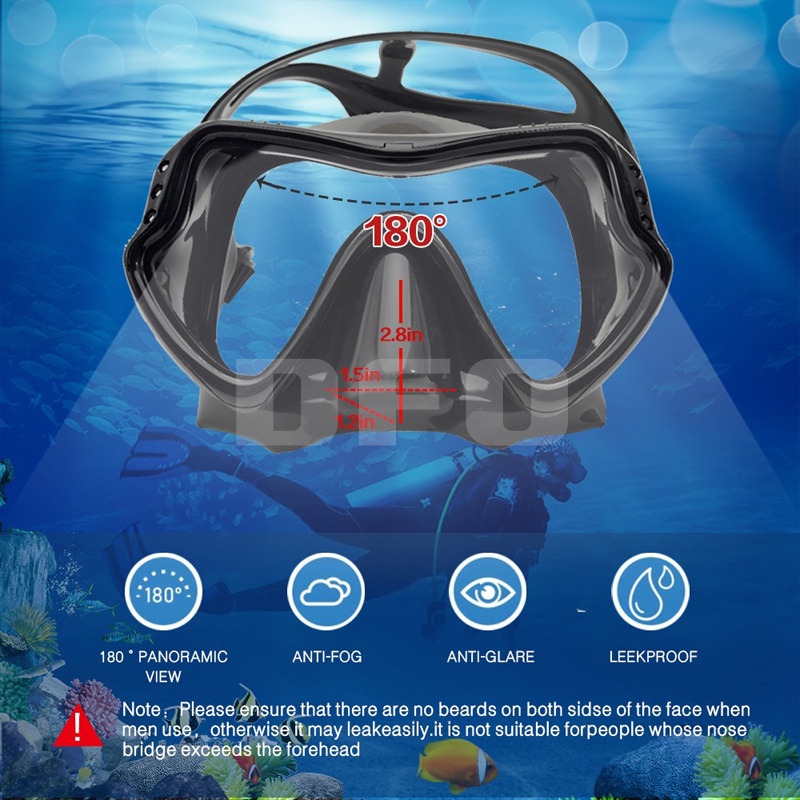 DFO Scuba Diving Mask Snorkeling Mask Snorkeling Set Swimming Goggles ...