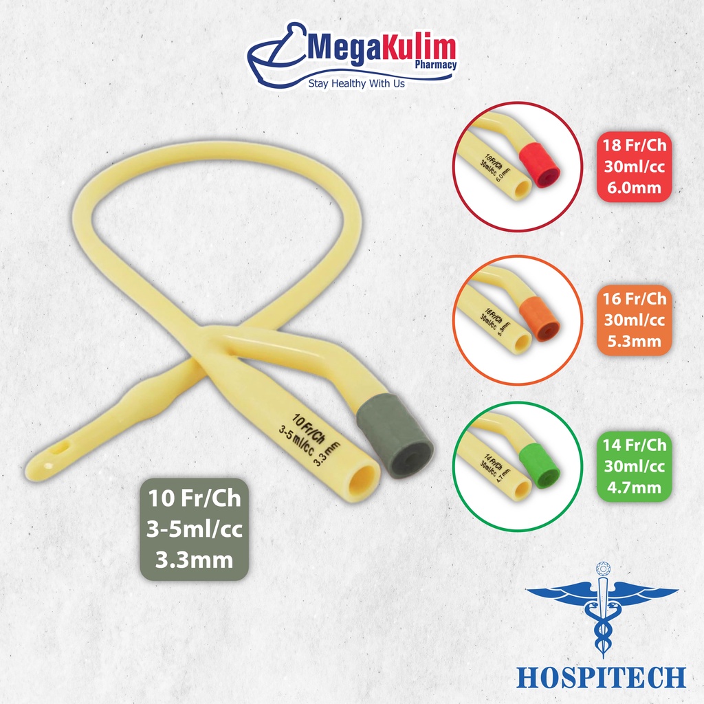 Hospitech Foley Catheter (Silicone Coated) 1pcs | Shopee Malaysia