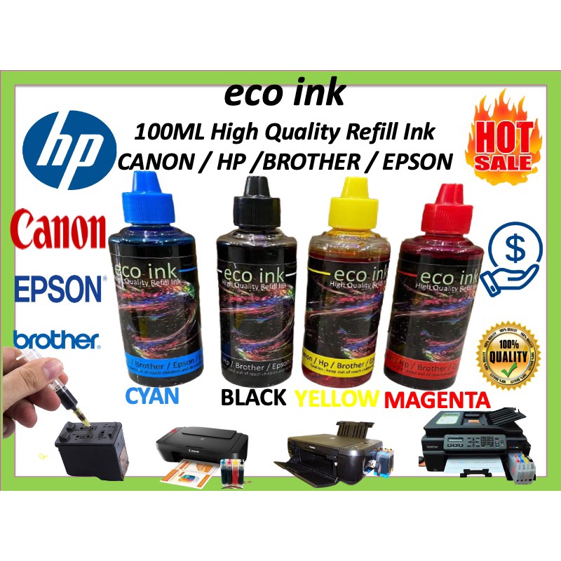ECO Ink For Brother DCP-J100/J105/J200/J125/J140/J315/J415 Series 100ML ...