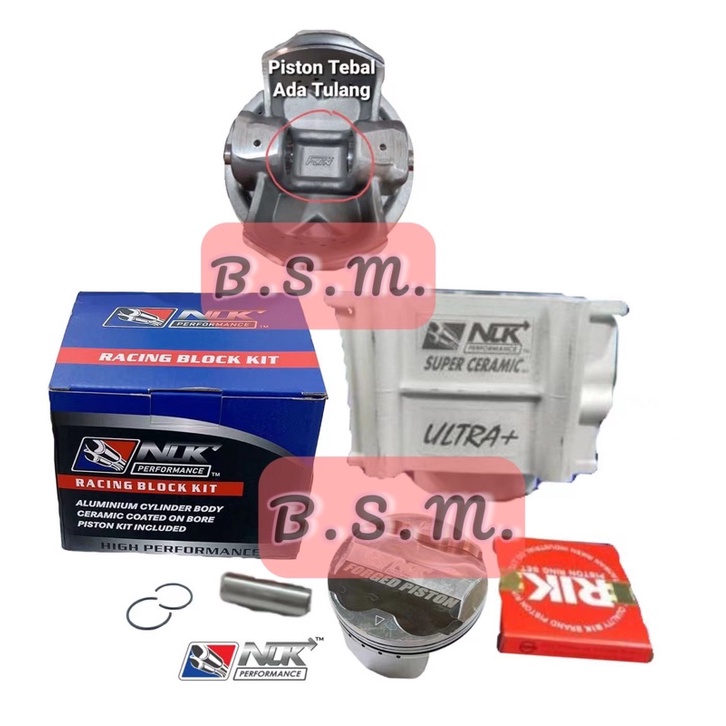 NLK LC135 / Y15 NLK ULTRA + SUPER CERAMIC BLOCK WITH FORGED PISTON DOME { NLK PERFORMANCE } V2 ...