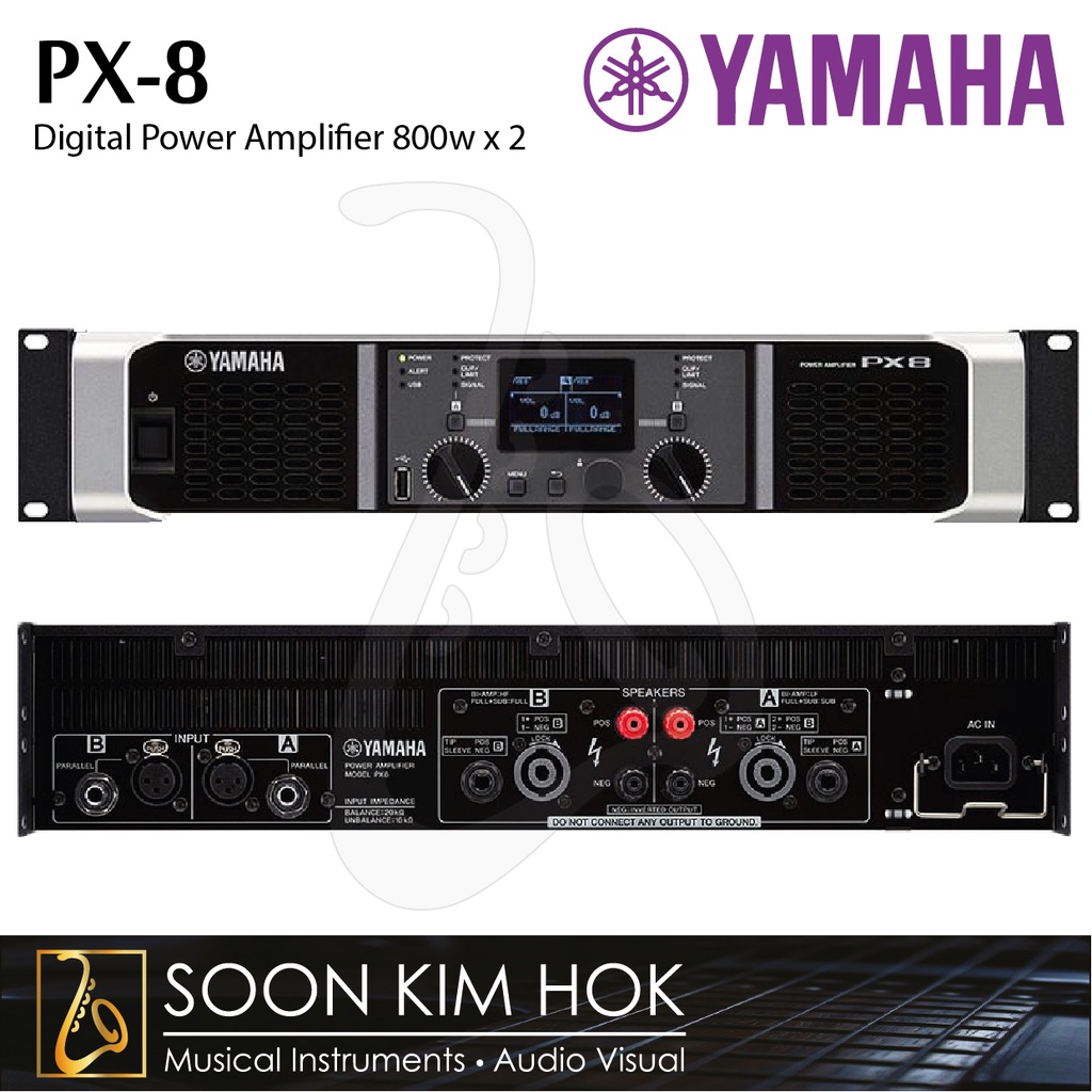 YAMAHA PX-8 800W X 2 @ 8Ω Power Amplifier With Flexible Onboard PEQ, X ...