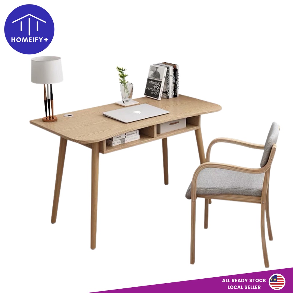 Study Table with Storage / Student Desktop Desk (93cm X 50cm X 80cm ...