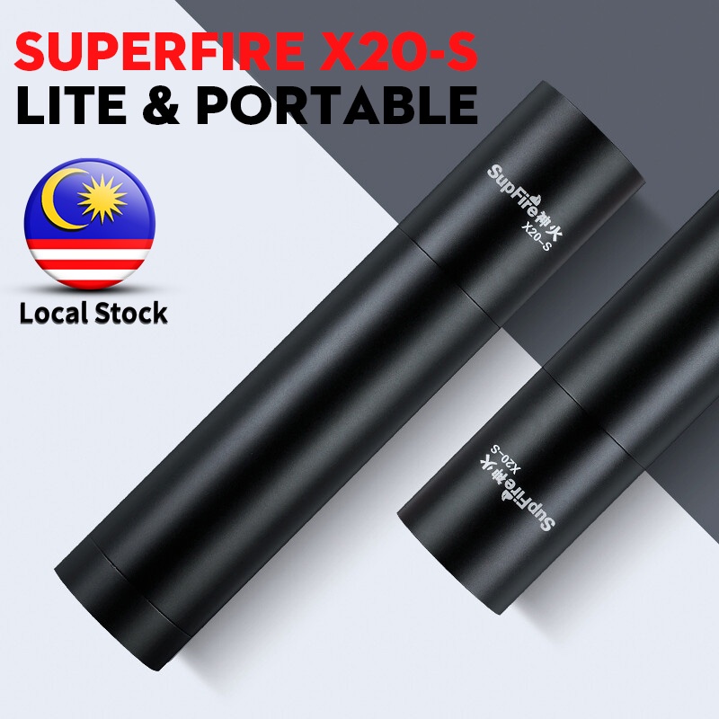 Supfire X20-S Lampu Suluh LED Rechargeable Torch Light Super Bright ...