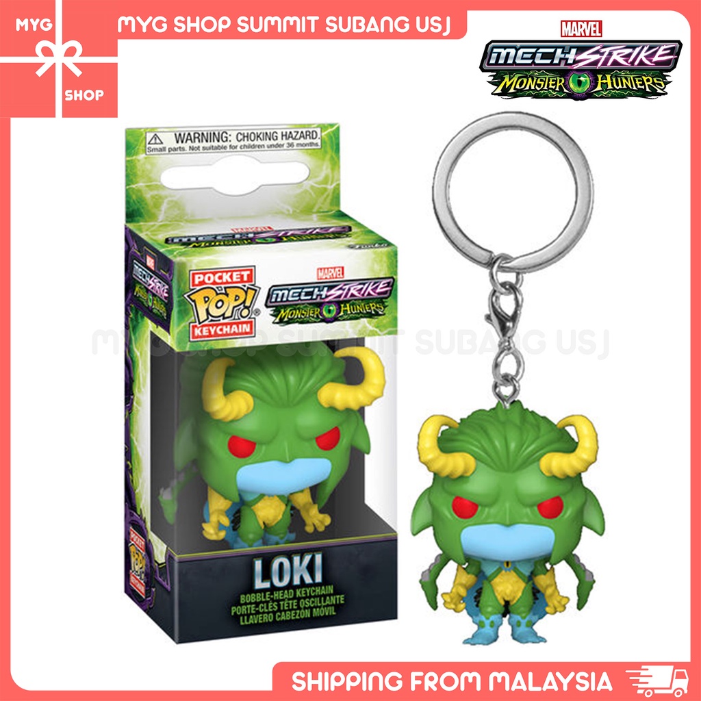 Funko Pocket Pop Loki Keychain Marvel Mech Strike Monster Hunter Bobble ...
