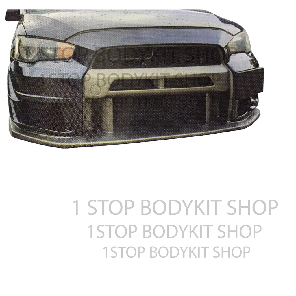 MITSUBISHI LANCER X FRONT BUMPER WITH 4PCS CANARD (VARIS) (FIBERGLASS ...