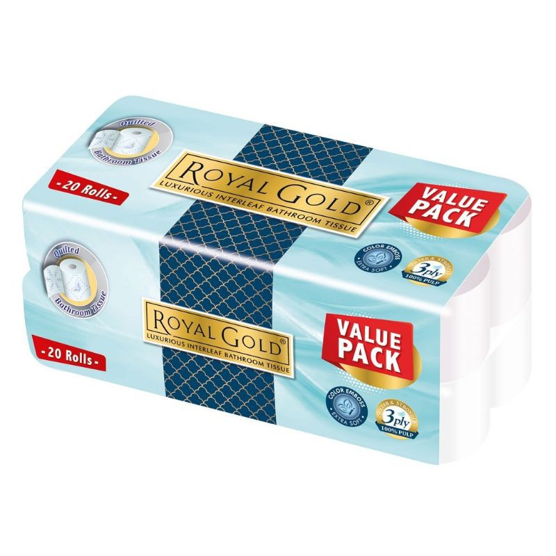 Royal Gold Luxurious Bathroom Tissue (20 Rolls x 200's x 1 Packs ...