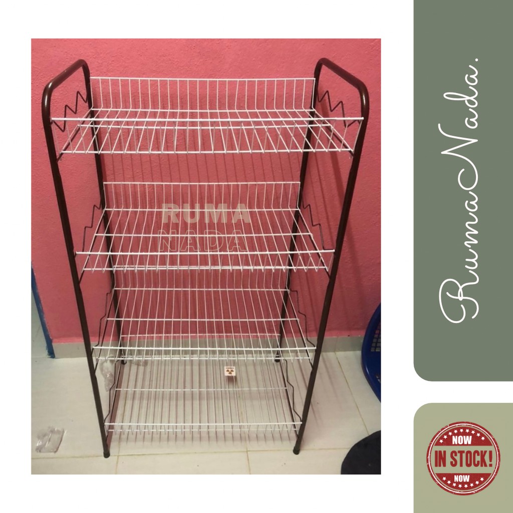4 tier Multifunction Rack / Plate Rack/ Rak Serbaguna 4 Tingkat / Rak ...