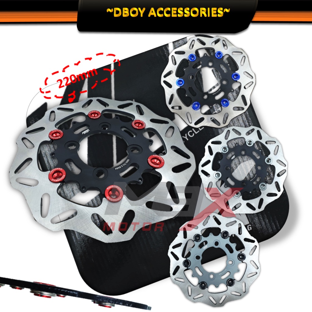 KING DRAG FRONT DISC 220mm 6 Buttons LC135 4S SRL115 NOUVO S NOUVO LC ...