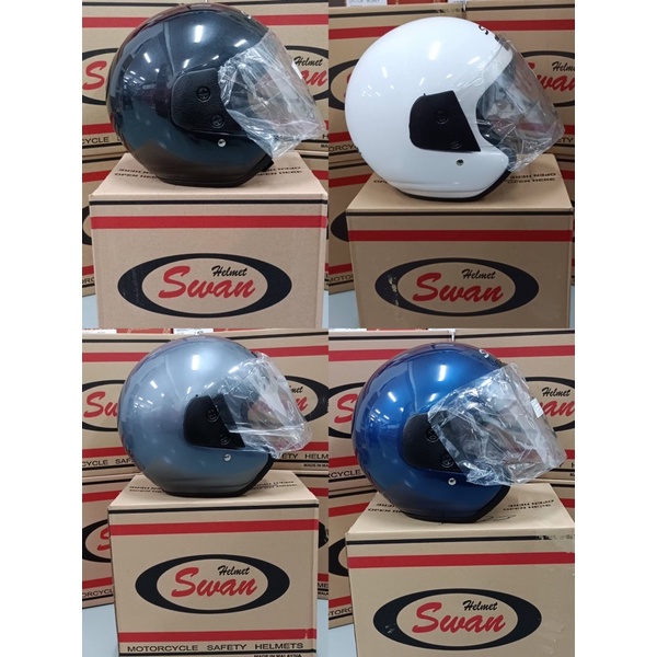 SWAN HELMET 100% ORIGINAL SWAN S2 (WHITE / BLACK / RED / BLUE / GREY ...
