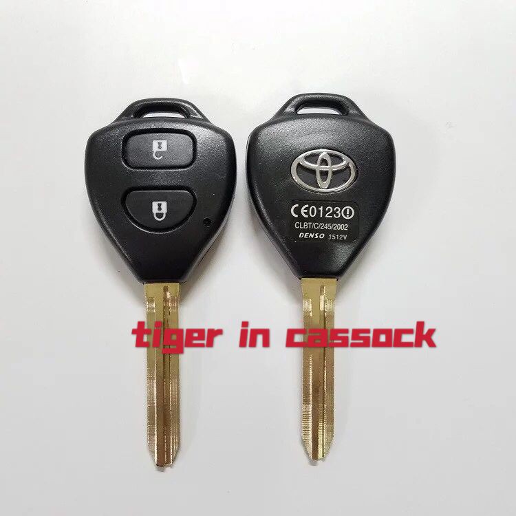 Toyota 2 button replacement remote key casing for updating Toyota WISH ...