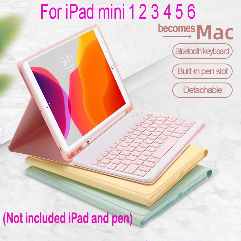 case with Keyboard for ipad mini 1 2 3 4 5 6 7 Wireless Bluetooth ...