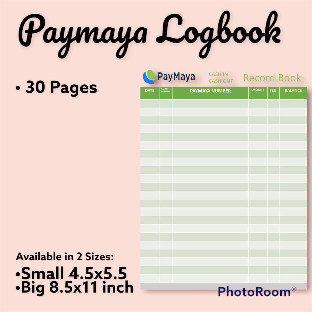 GCASH / PAYMAYA LOGBOOK 30 PAGES | Shopee Malaysia