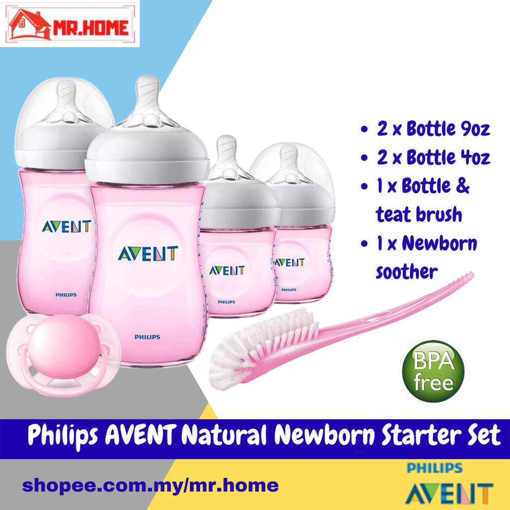 Philips AVENT Natural Bottle feeding Newborn Starter Set Botol Susu ...