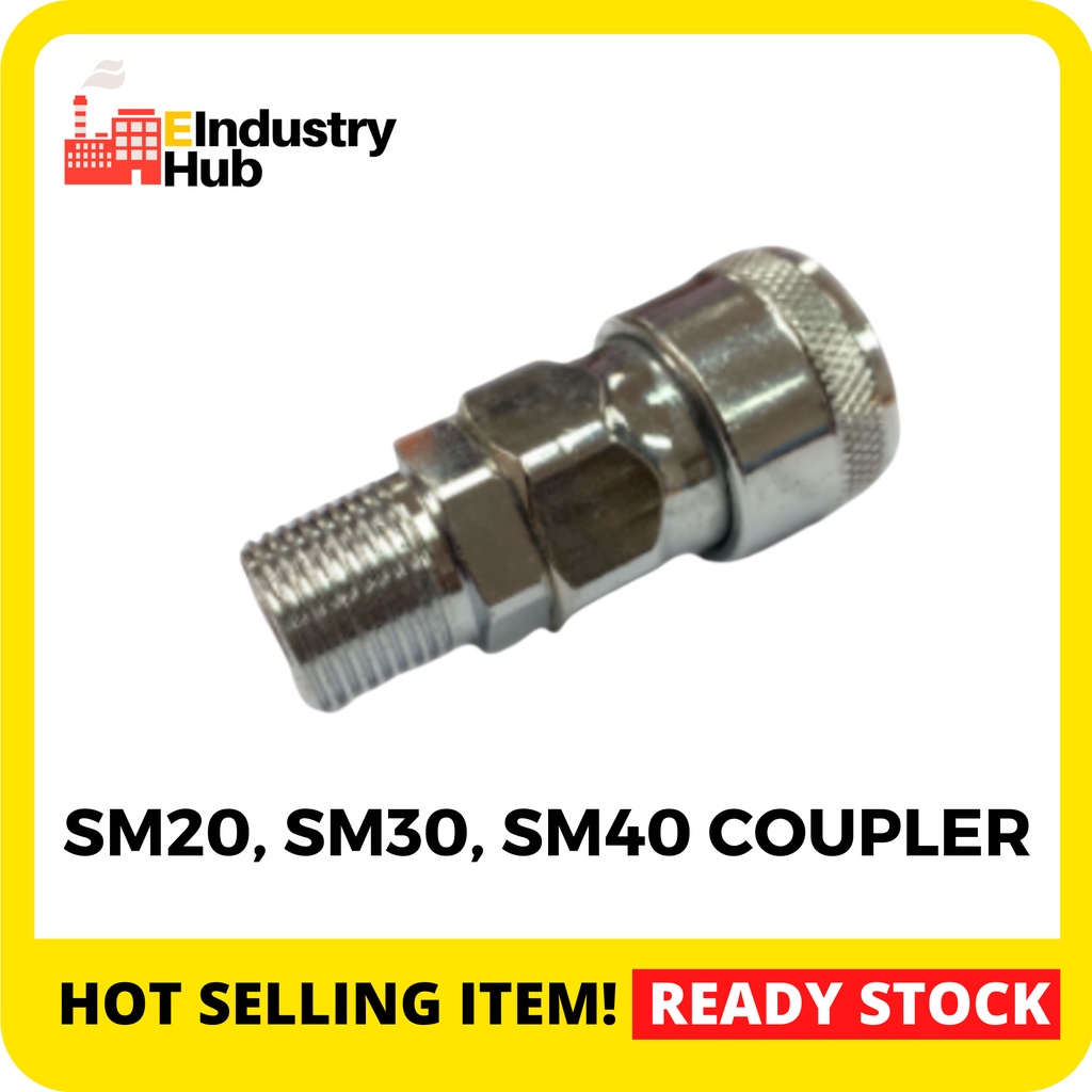 SM20 SM30 SM40 Pneumatic Air Compressor Hose Quick Coupler Plug Fitting ...