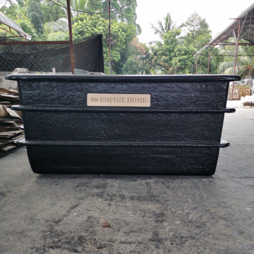 NEX 8 x4x2 Black Fiberglass Fish Tank Water Pond Aquarium Premium Heavy ...